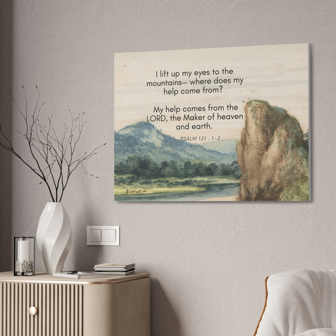 Bible Verse Farmhouse Poster Printable Psalm 121 Bible Verse Print Wall ...