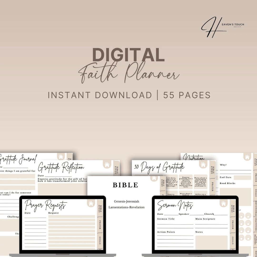 Faith Planner 2024 2025undated Daily Devotional Digital Planner 2024 ...