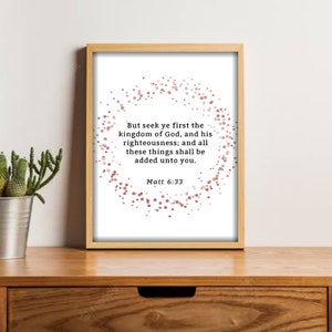 Printable Christian Bible Verse Wall Art Decor Digital Download ...