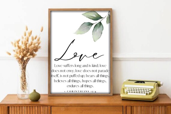 Instant Download Home Wall Art Christian Bible Verse Wall Art - Etsy