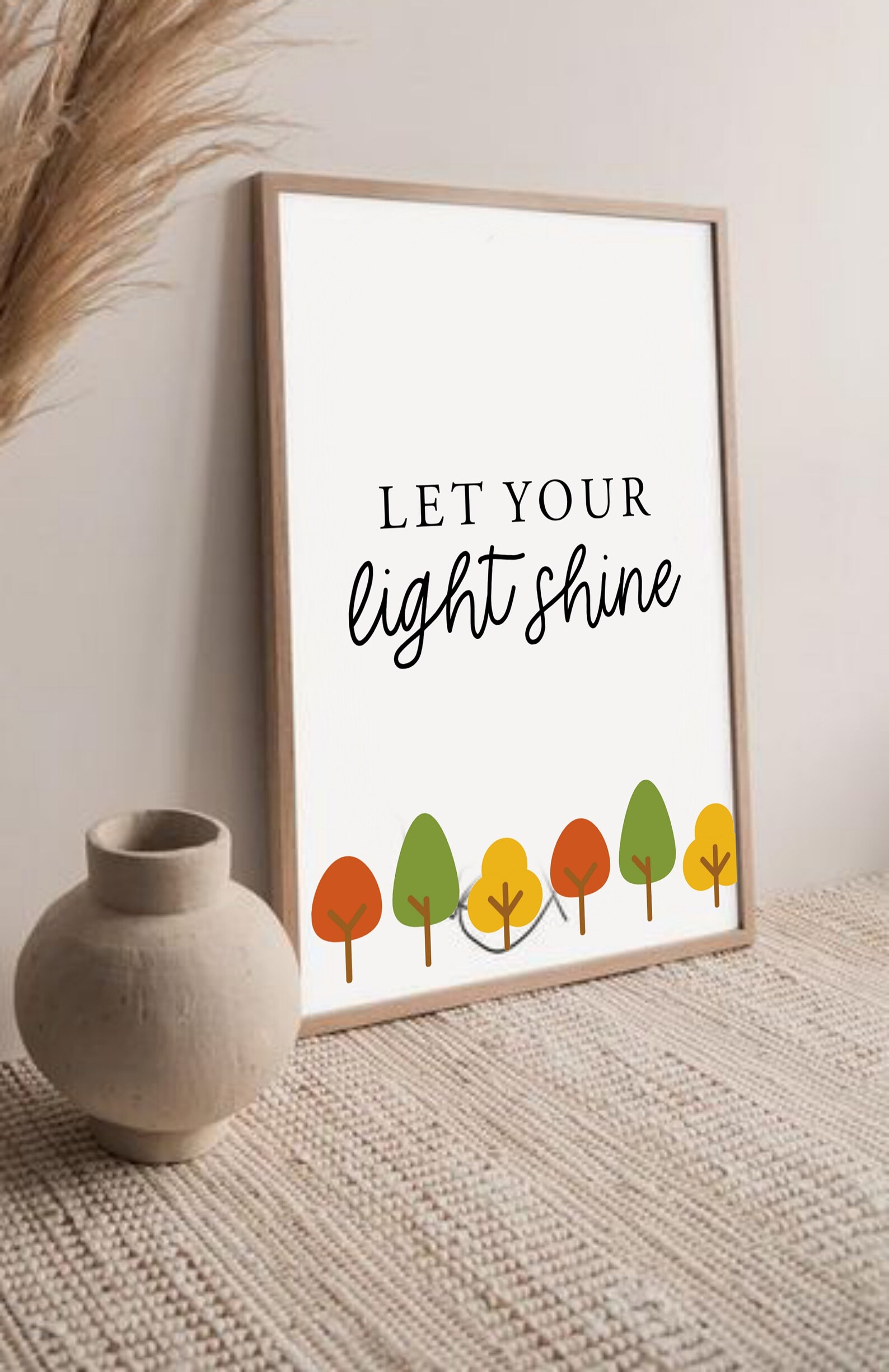 Instant Download Let Your Light Shine Wall Art Printable Christian Wall ...