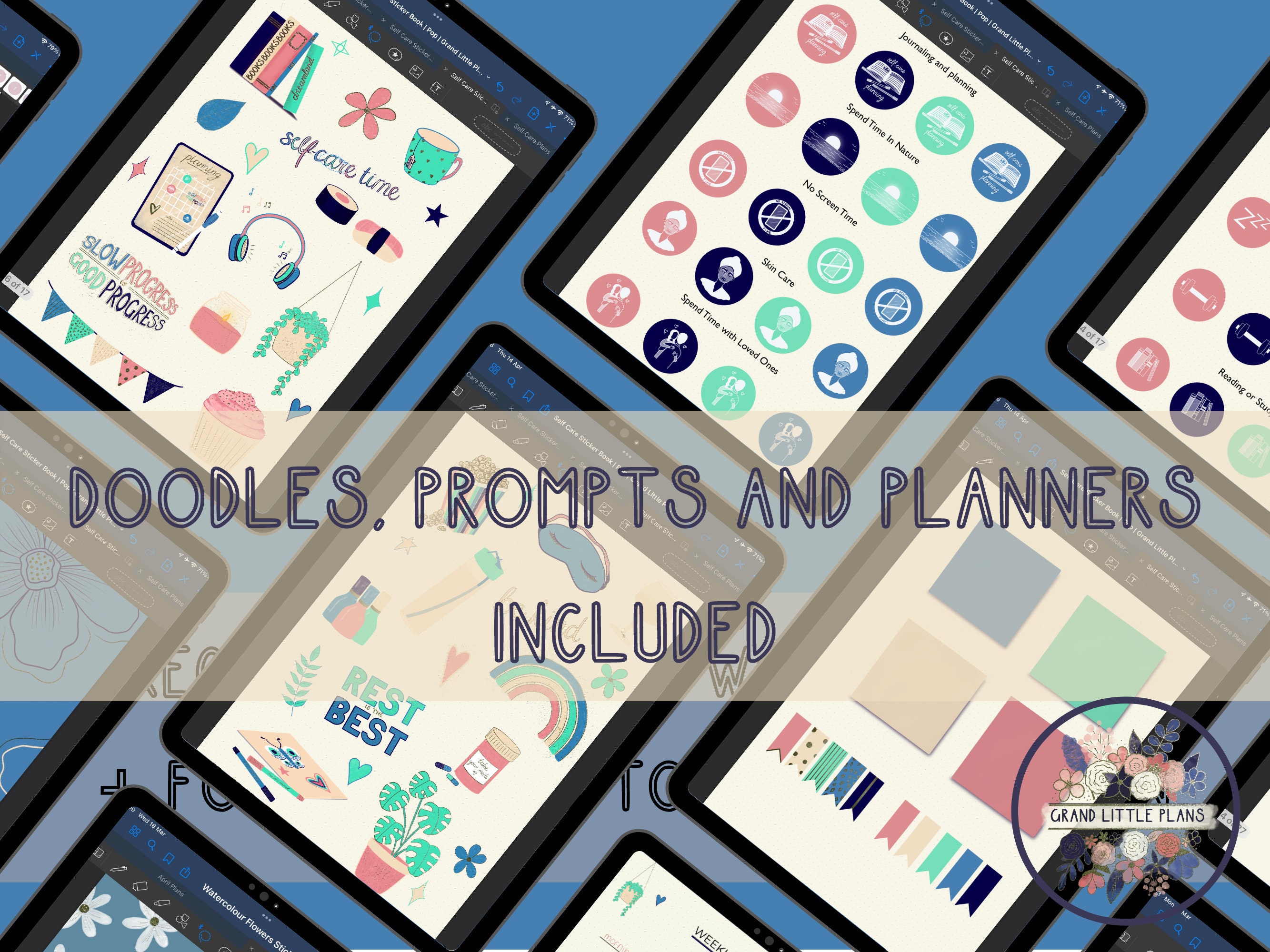 Self Care Stickers for Goodnotes Pdfs and Planners | Gratitude ...