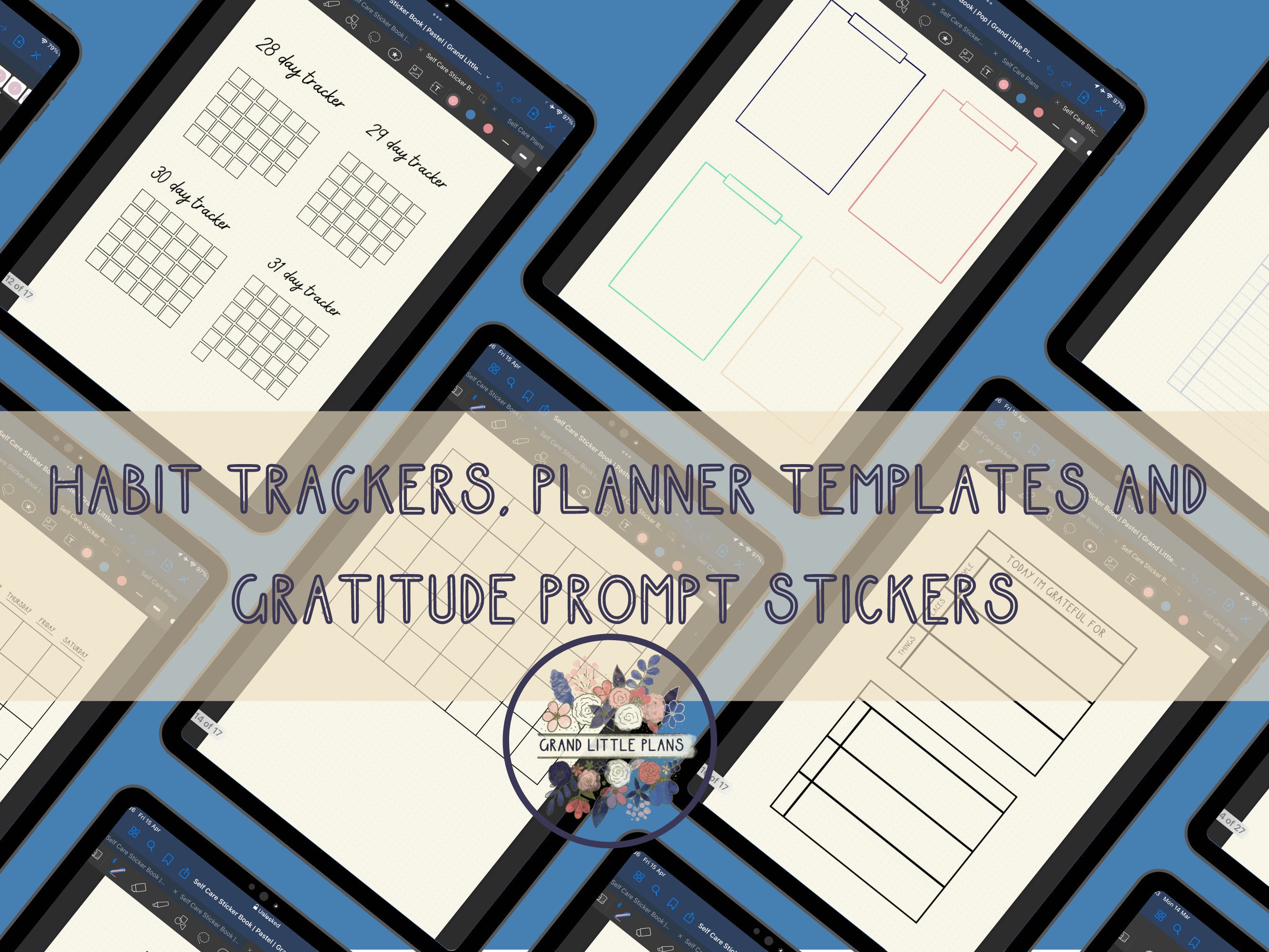 Self Care Stickers for Goodnotes Pdfs and Planners | Gratitude ...