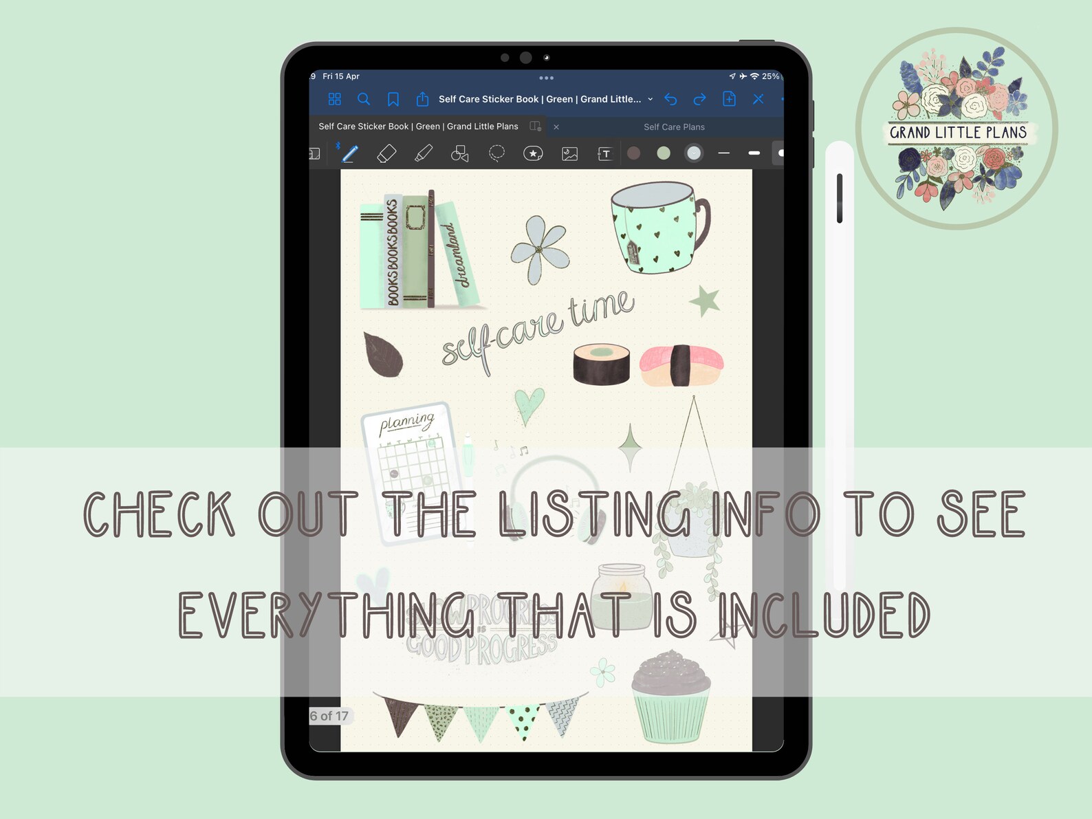 Self Care Stickers for Goodnotes Pdfs and Planners | Gratitude ...