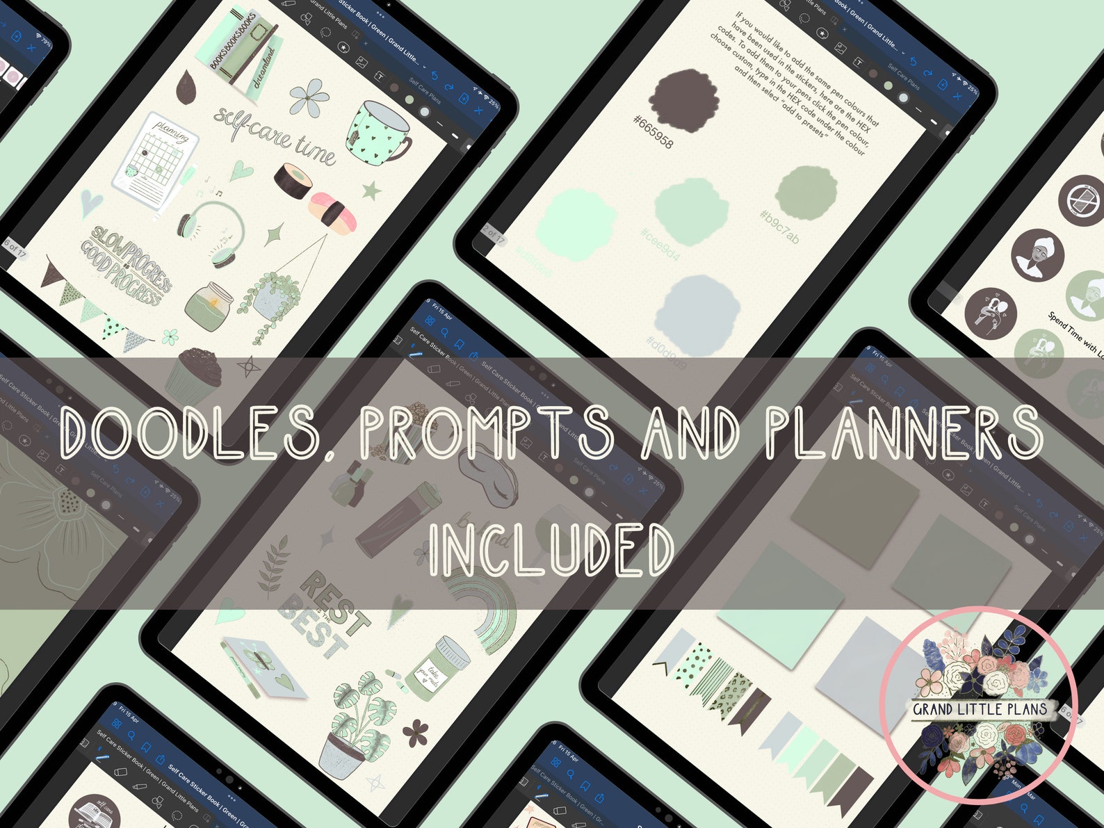 Self Care Stickers for Goodnotes Pdfs and Planners | Gratitude ...