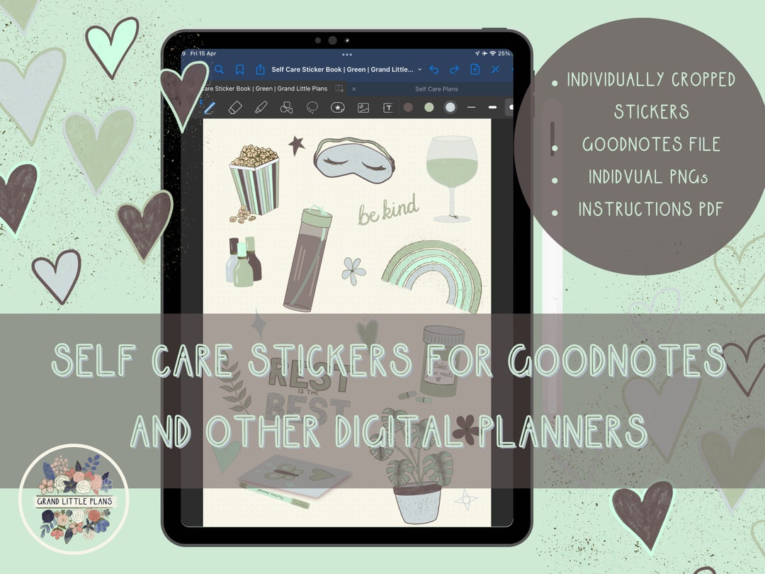 Self Care Stickers for Goodnotes Pdfs and Planners | Gratitude ...