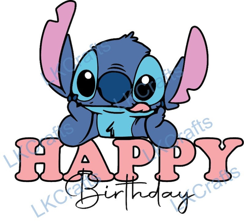 Stitch Happy Birthday - Etsy