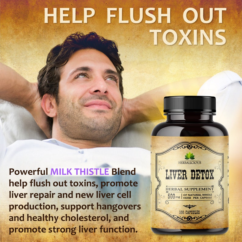 Liver Detox Milk Thistle Cleanse And Detox Supplement For Liver Support