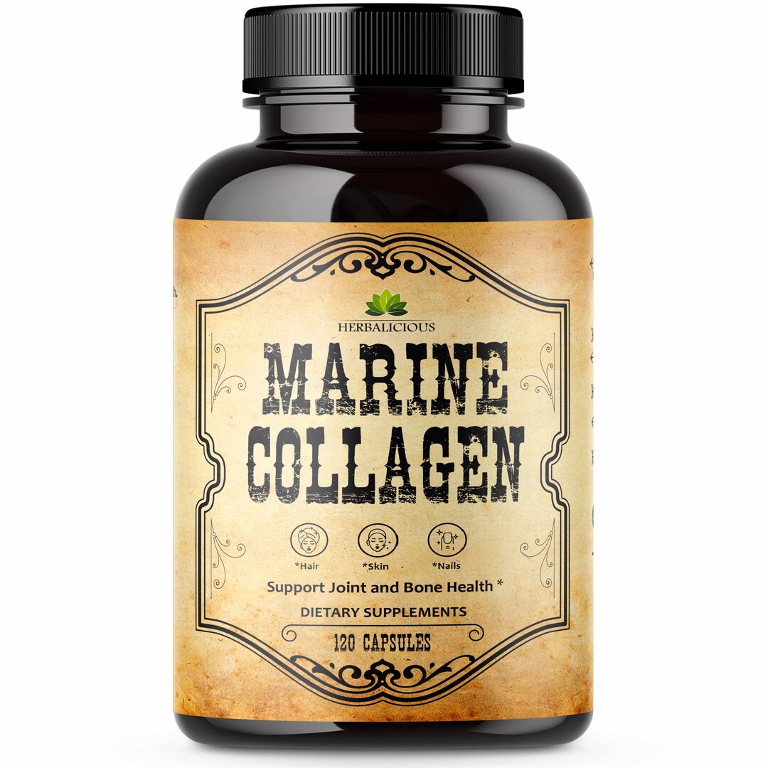 Marine Collagen Capsules Hydrolyzed Fish Collagen Supplements for ...