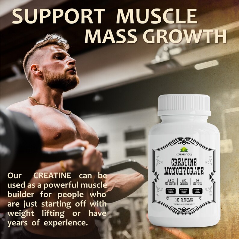 Creatine Monohydrate Pills 2.5g Creatine Pills Monohydrate for Muscle ...