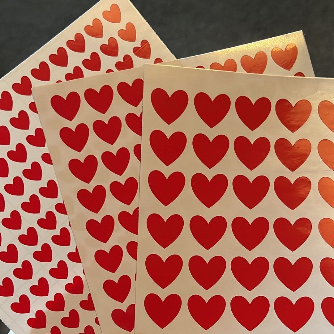 Heart Vinyl Decal Vinyl Sticker Sheet Scrapbook Stickers Heart Vinyl ...
