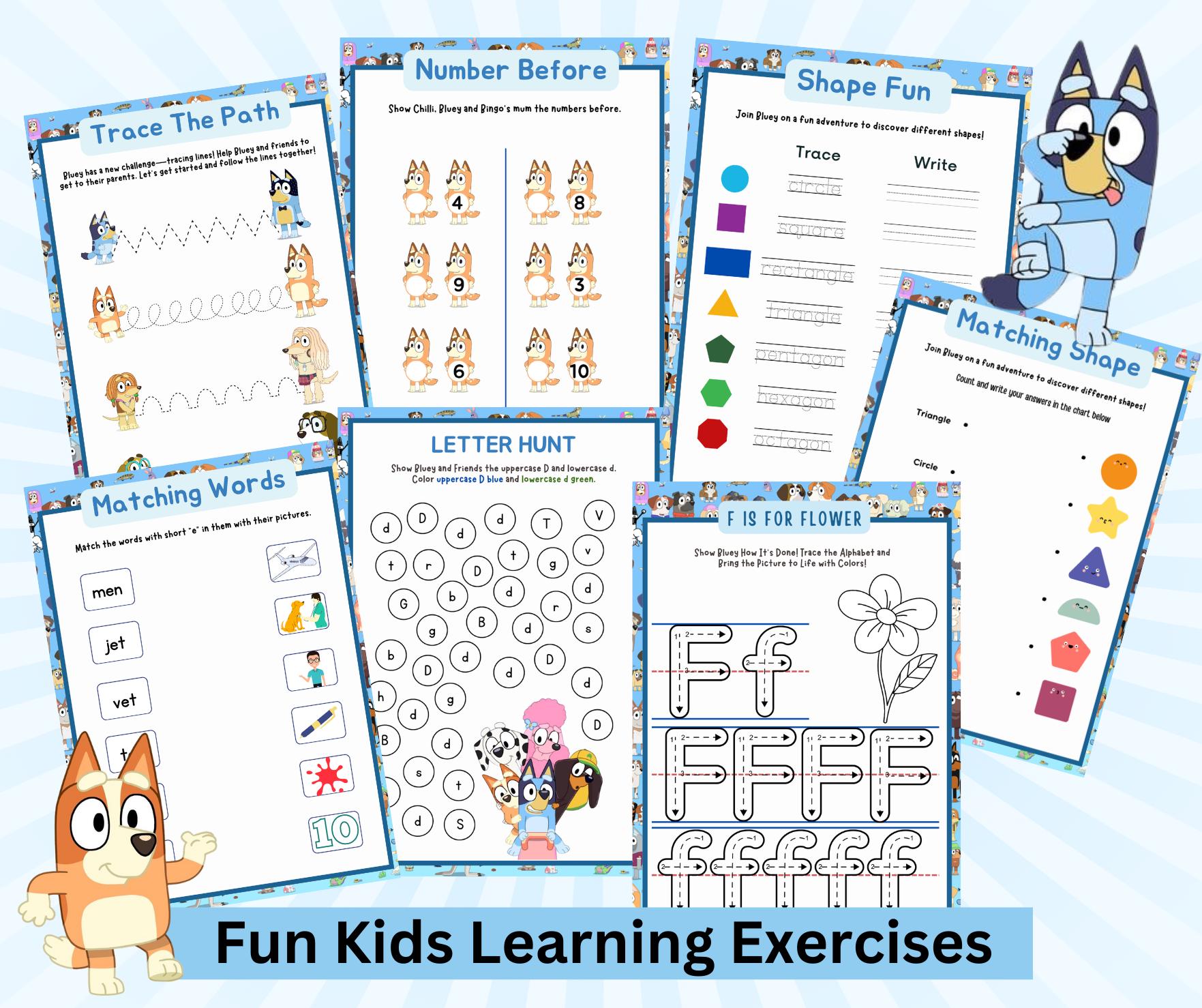 Bluey Busy Book - Adventure for Little Explorer, Digital and Printable ...