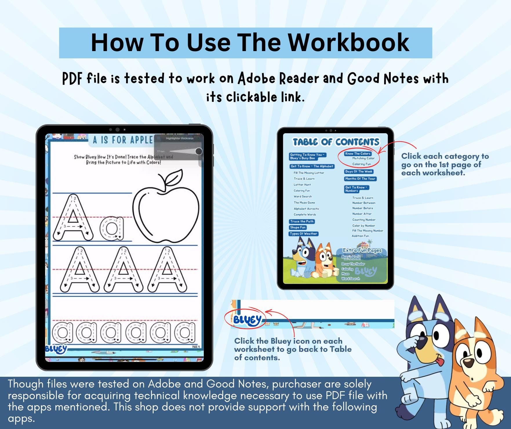 Bluey Busy Book - Adventure for Little Explorer, Digital and Printable ...