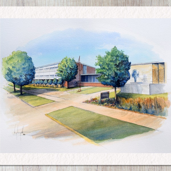 University of Illinois Watercolor - Etsy