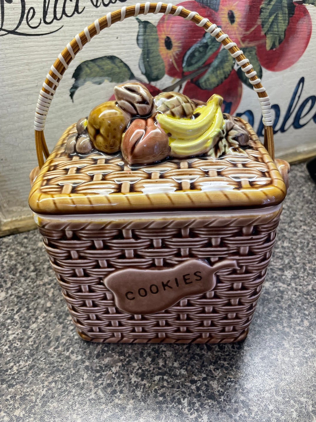 Picnic Basket Cookie Jar - Etsy