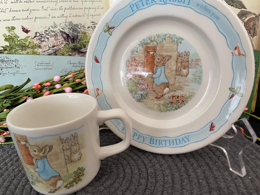 Peter Rabbit Happy Birthday Dish Set - Etsy