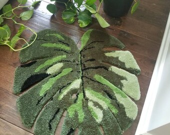 Monstera Tufted Rug - Etsy