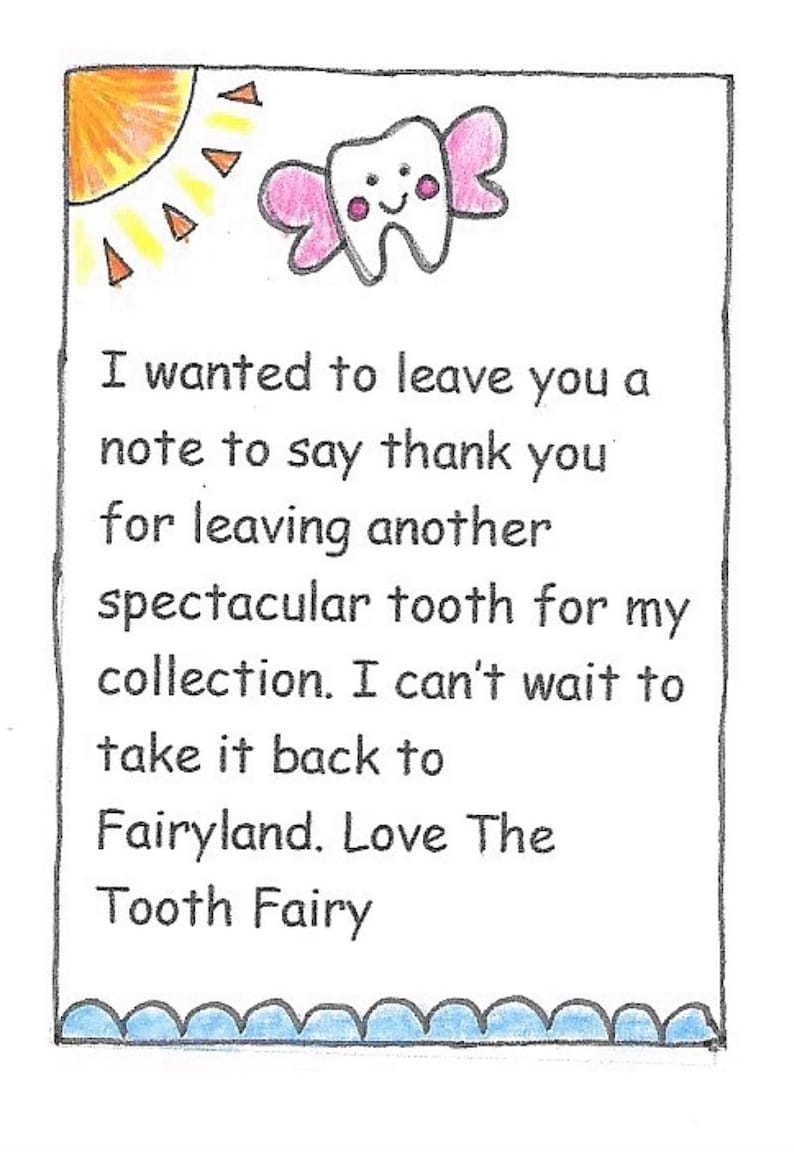 Tooth Fairy Letter First Lost Tooth Letter Boys (Instant Download) - Etsy