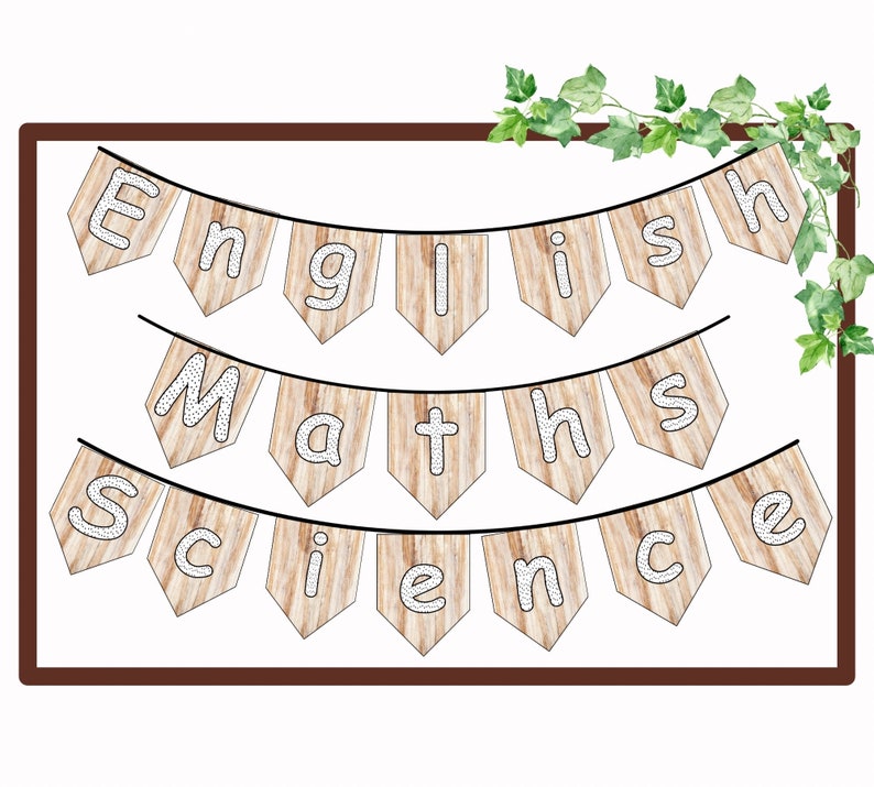 Editable Classroom Display Wood Classroom Bunting Pack English - Etsy