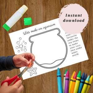 Kids Craft Make a Fish Tank Paper Craft Indoor Preschool - Etsy