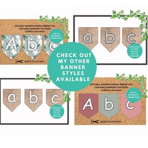 Editable Classroom Display Banner Hessian Classroom Bunting Pack ...