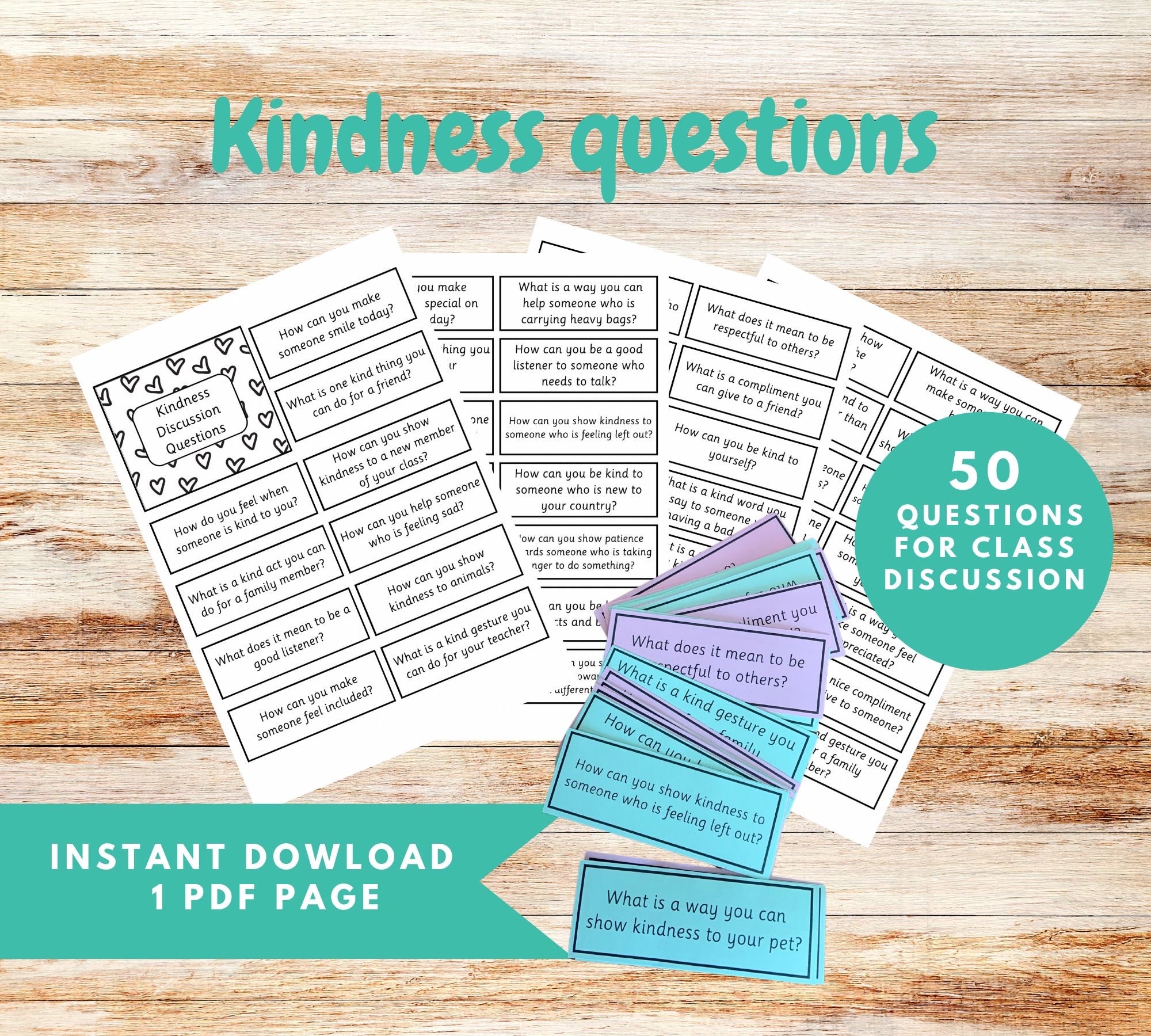 Kindness Lesson Plan Class Ice Breaker First Day Craft Kindness for ...