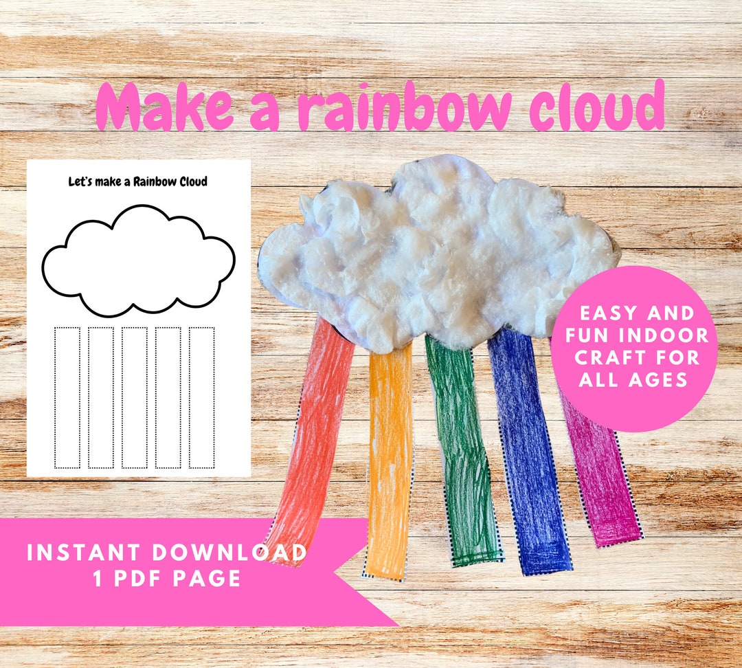 Kids Craft Rainbow Mobile Printable Craft Indoor Preschool Activity ...