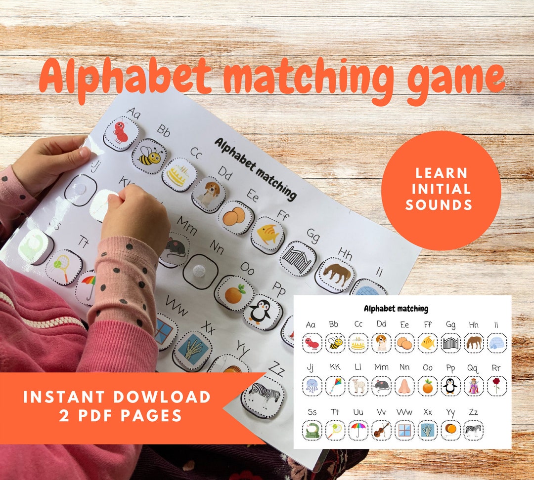 Alphabet Beginning Sounds Busy Book Printable Pdf Page Preschool ...