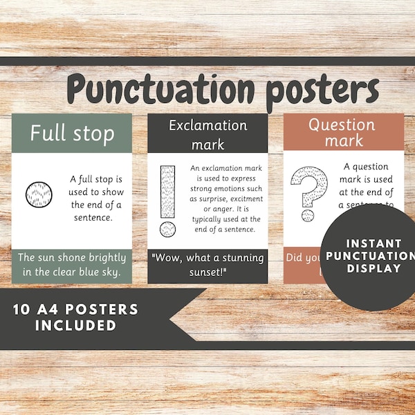 Punctuation Poster - Etsy