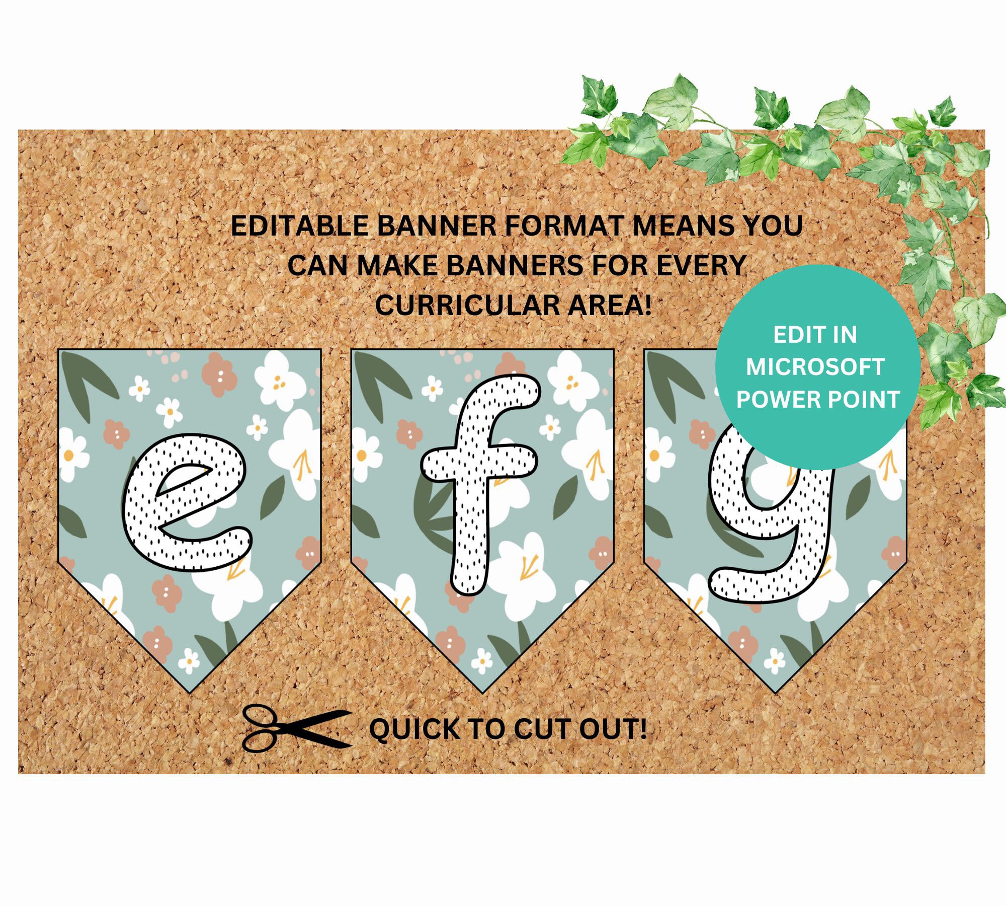 Editable Classroom Display Banner Floral Botanical Classroom - Etsy