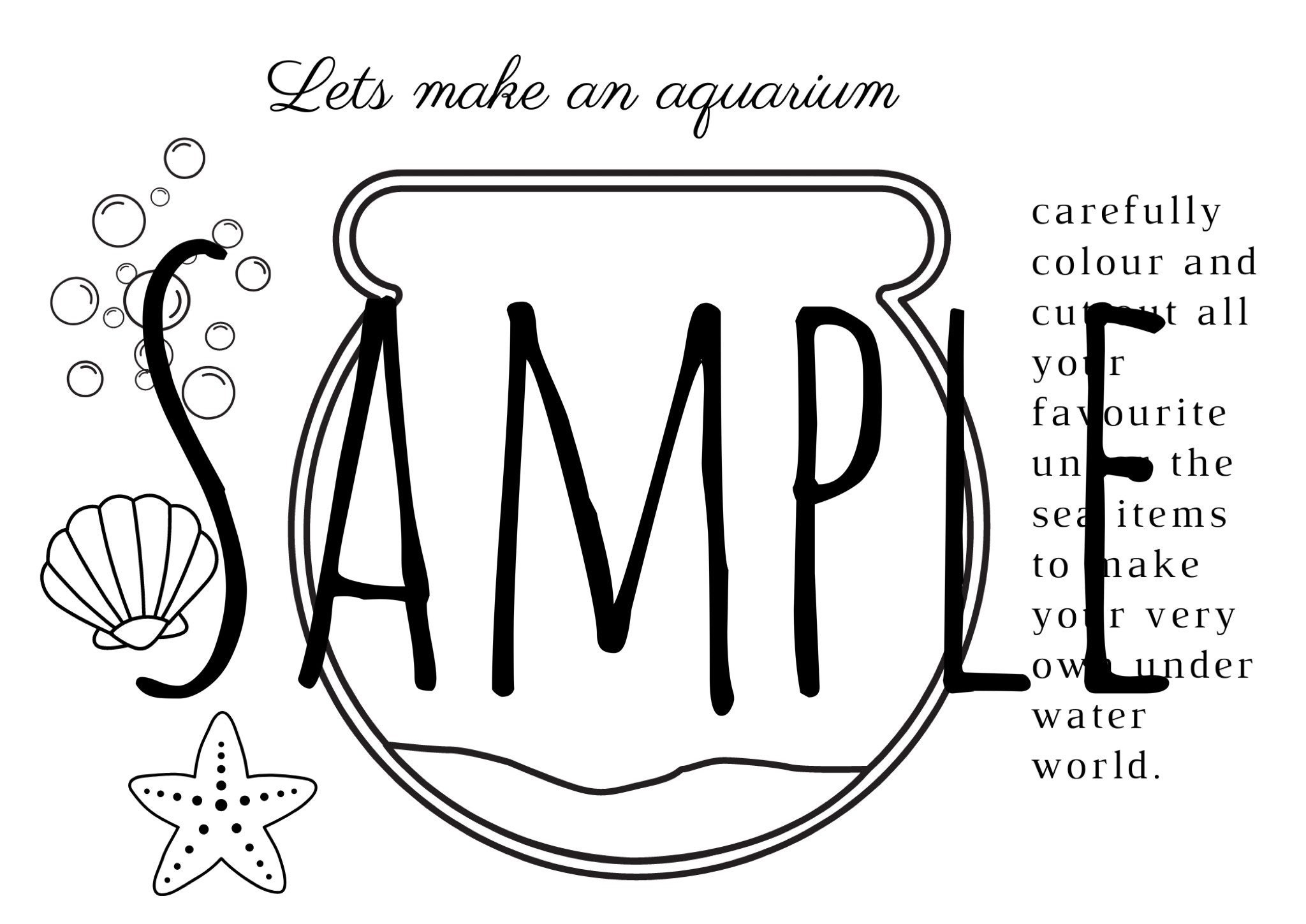 Kids Craft Make a Fish Tank Paper Craft Indoor Preschool - Etsy