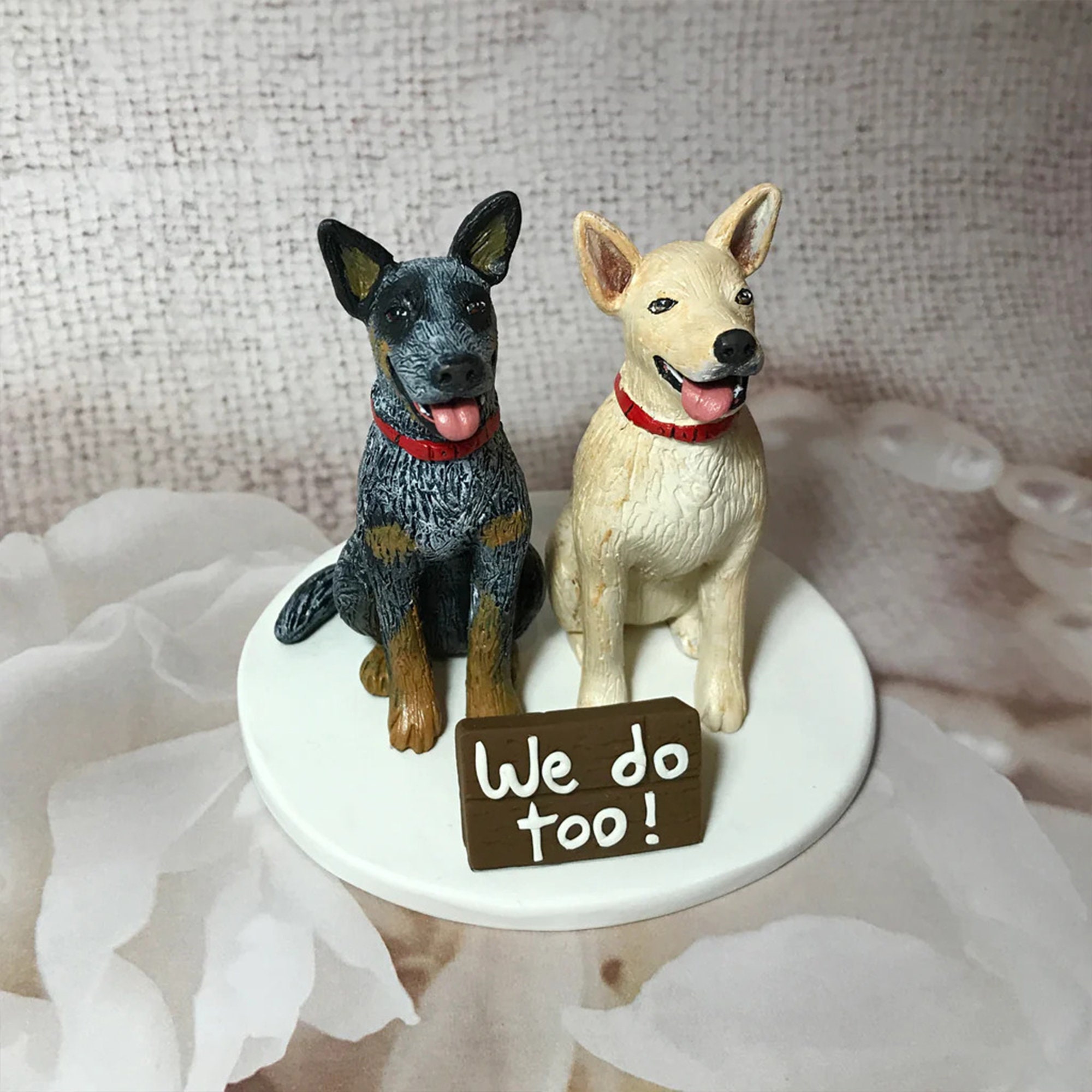 Handmade Polymer Clay Dog Cake Topper: Pet Birthday & Wedding Decor - Etsy