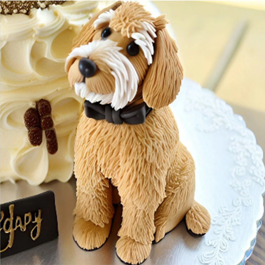 Personalized Polymer Clay Dog Cake Topper: Pet Wedding, Birthday ...