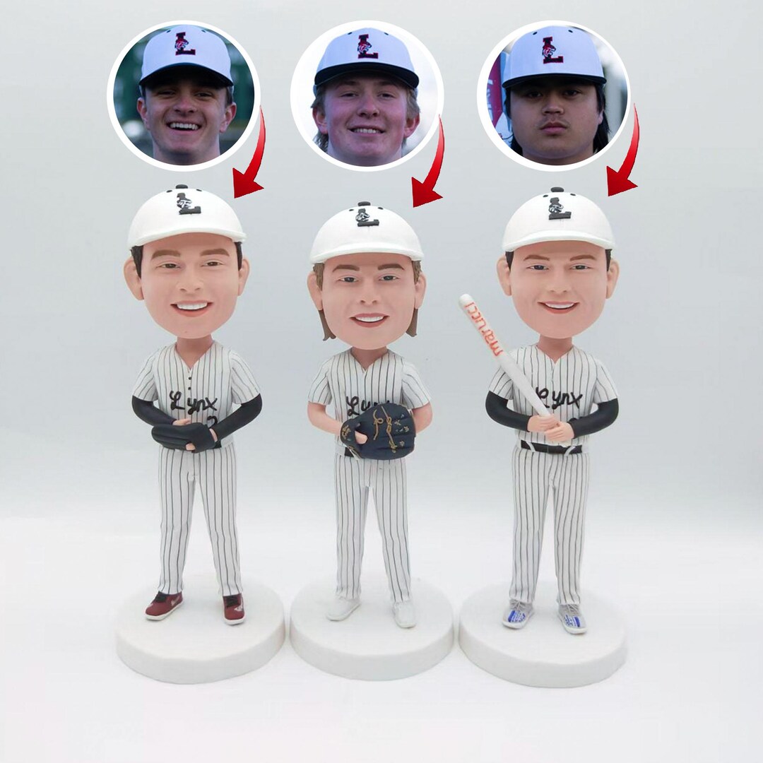 Custom Baseball Bobbleheads, Personalized Baseball Catcher Bobbleheads ...