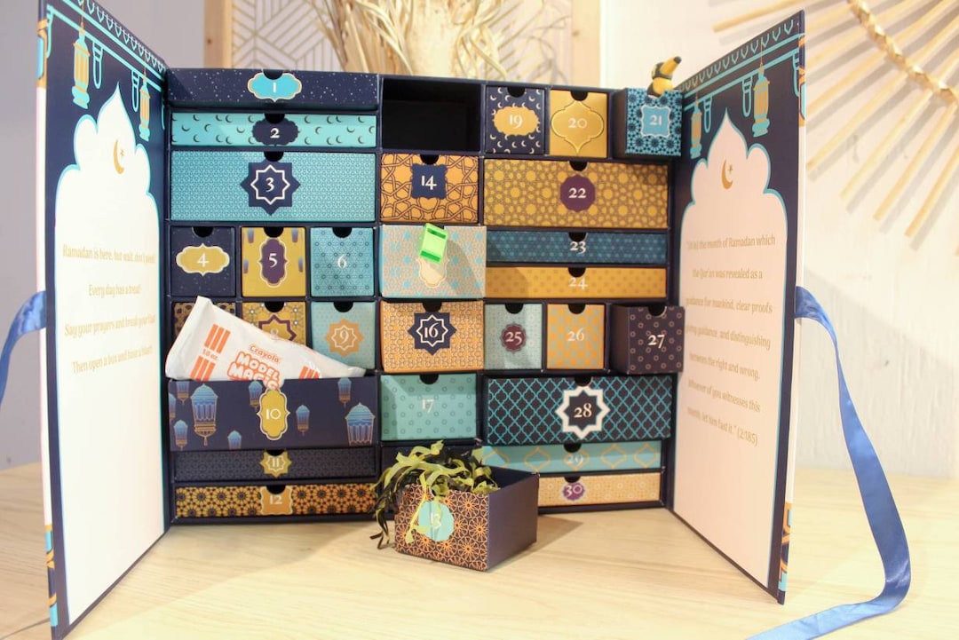 Ramadan Calendar Box, Ramadan Advent Calendar, 30 Days of Ramadan ...