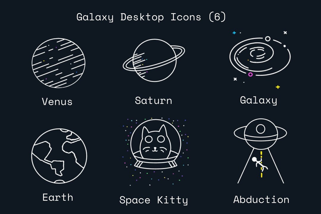 Galaxy Desktop Icons - Etsy