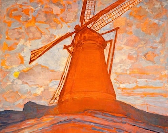 Windmill by Piet Mondrian - Premium Quality Art Print - Etsy