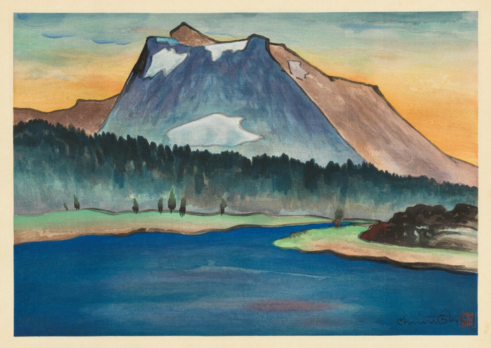 Sundown at Tioga Park by Chiura Obata Quality Print - Frame Me - Etsy