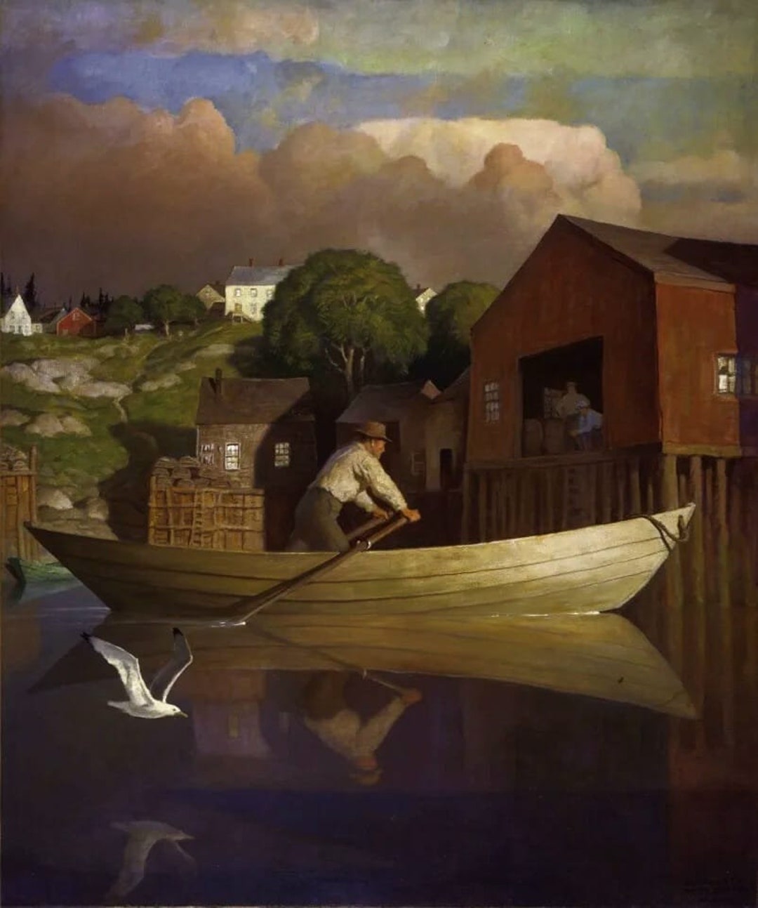 The Doryman (evening) by Newell Convers Wyeth Quality Print - Frame Me ...