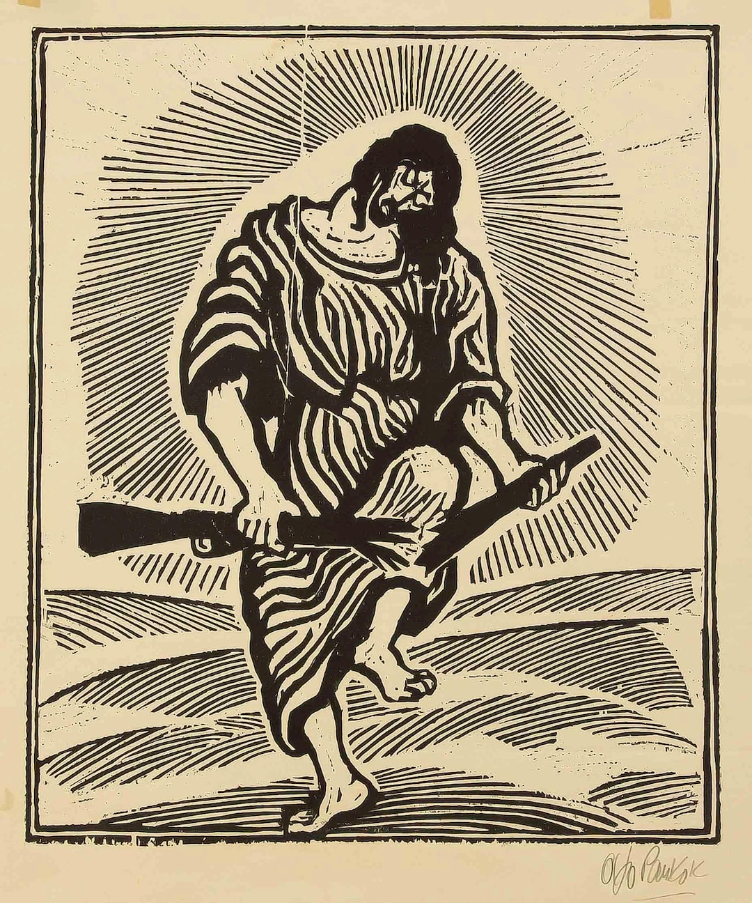 Christ Breaks the Rifle by Otto Pankok Quality Print - Frame Me - Etsy