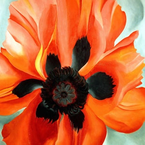 Red Poppy by Georgia O'keeffe Quality Print - Frame Me - Etsy UK