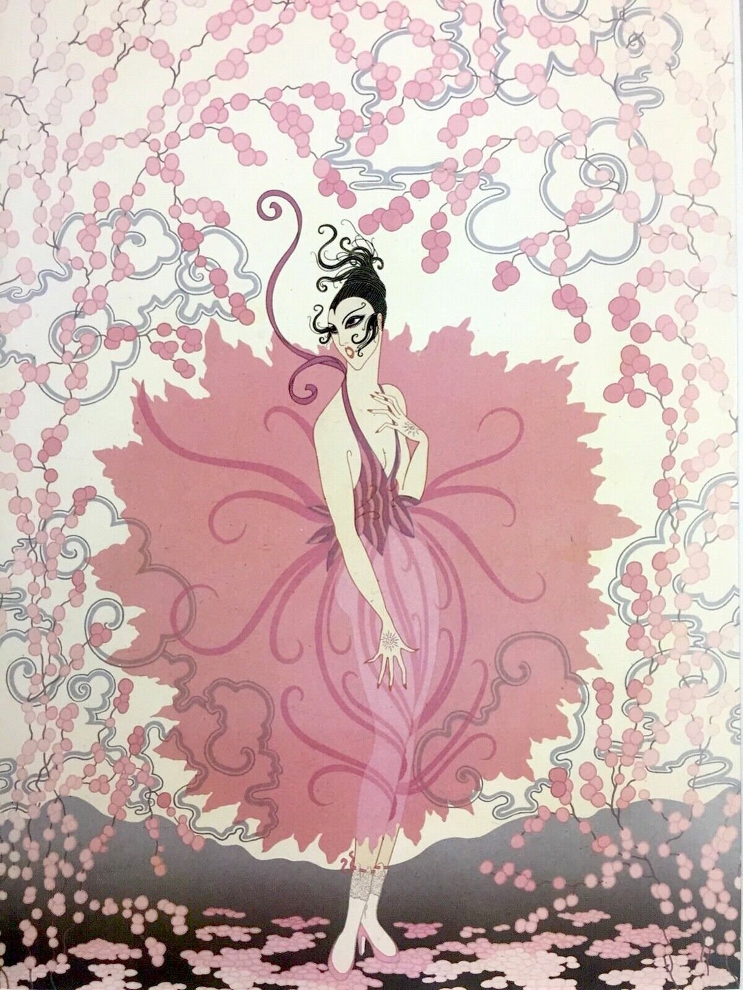 Pink Lady II by Erte Quality Print - Frame Me - Etsy