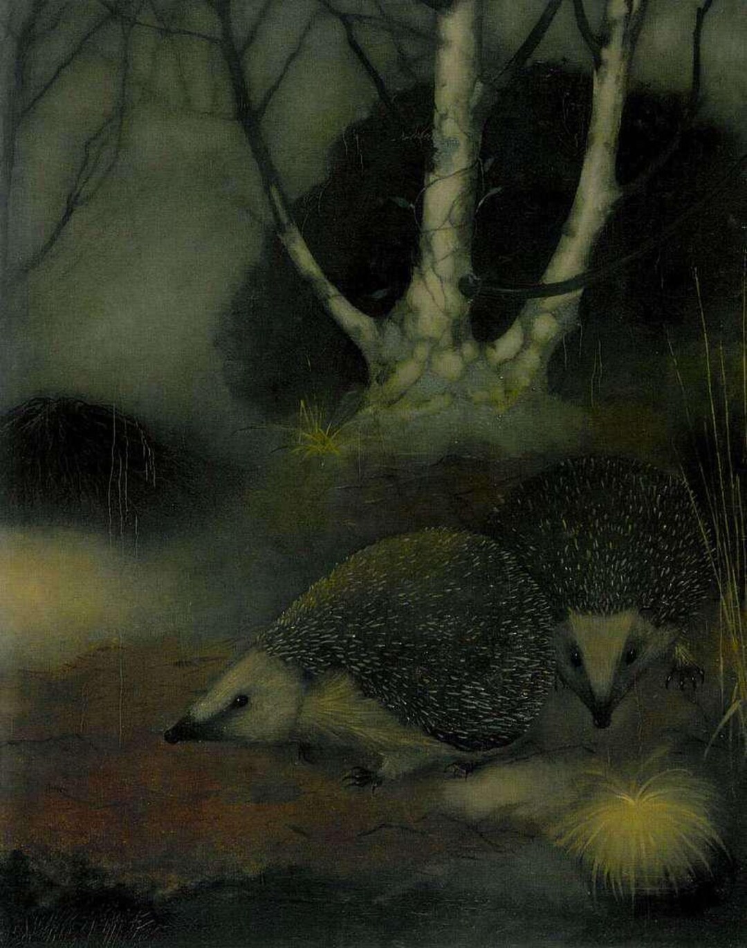 Hedgehogs in the Woods by Jan Mankes – Whimsical Woodland Animal Art ...