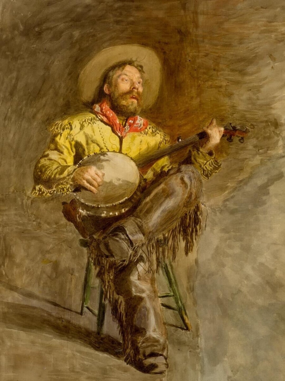 The Singing Cowboy by Thomas Eakins – Vintage Western Print, Americana ...