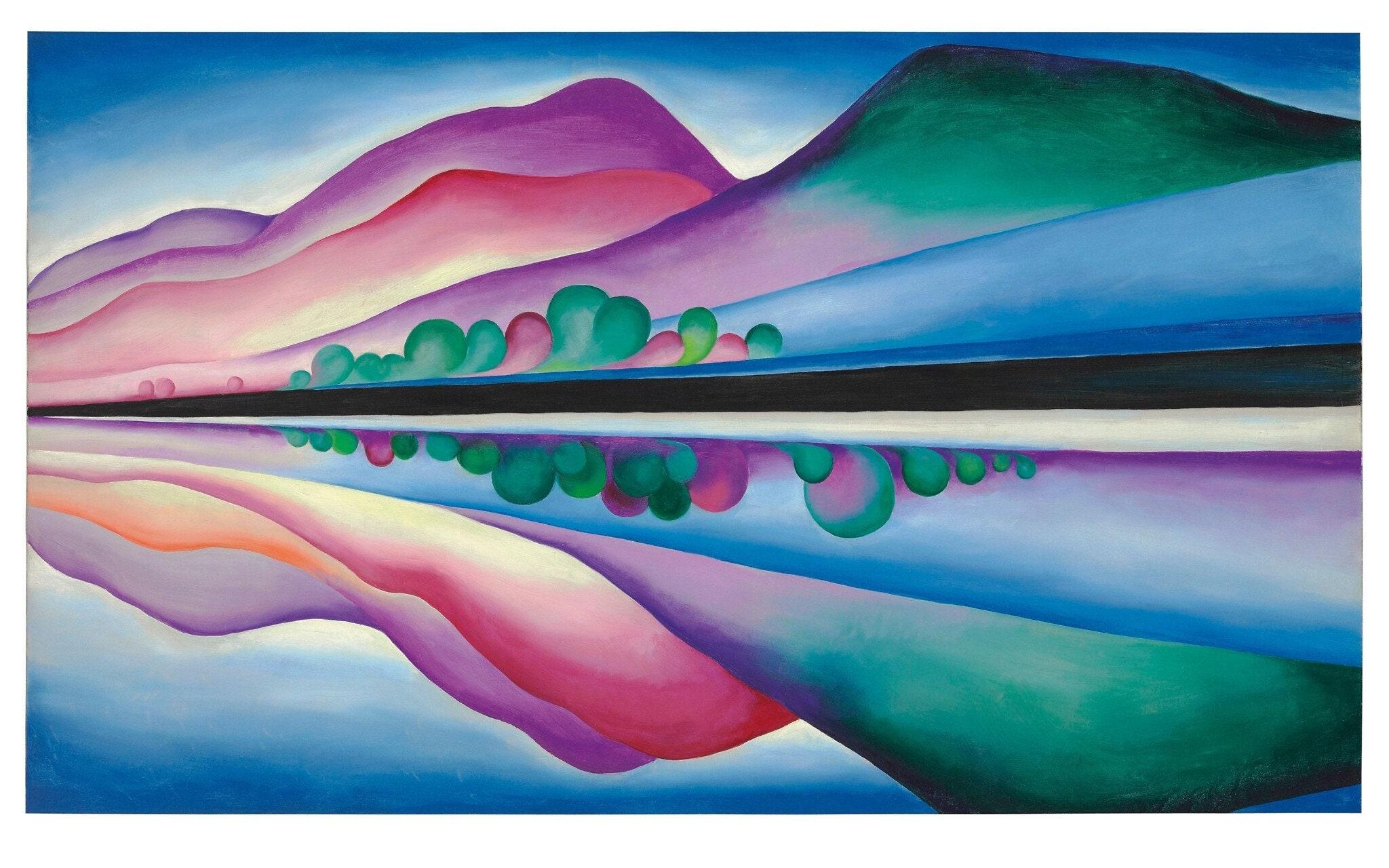 Lake George Reflection by Georgia O’keeffe – Vintage American Modernist ...