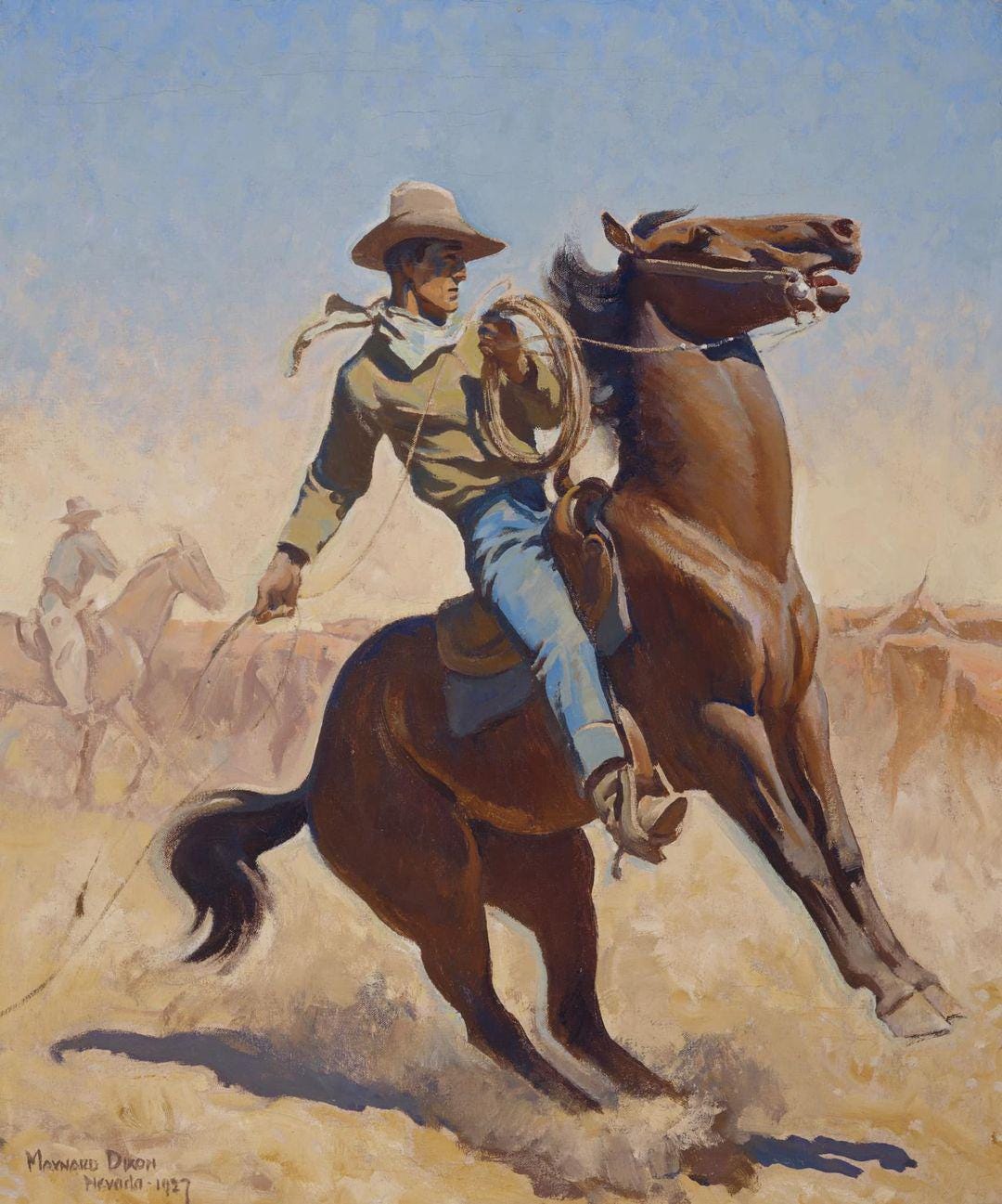 Cow Puncher by Maynard Dixon Quality Print - Frame Me - Etsy