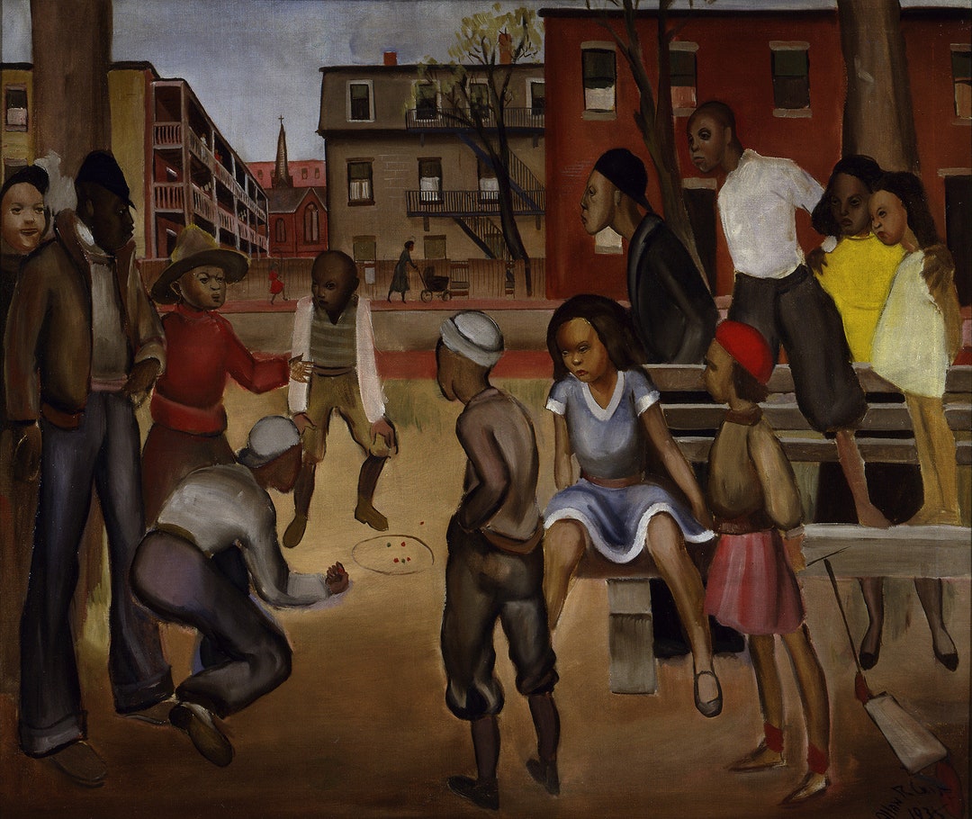 Marble Player's by Allan Rohan Crite Quality Print - Frame Me - Etsy