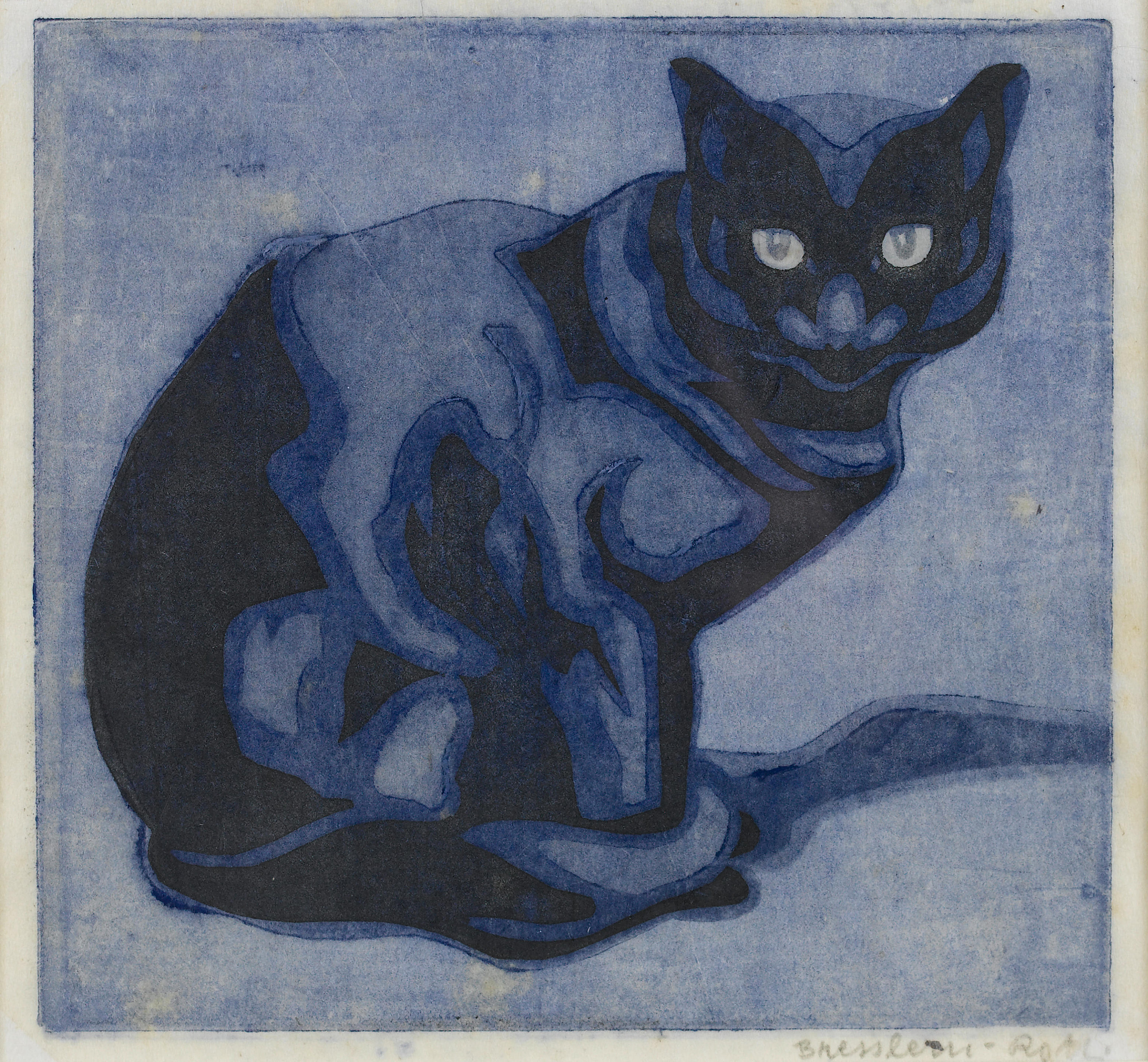 Norbertine Von Bresslern Roth Black Cat Archival Fine Art Print Vintage ...