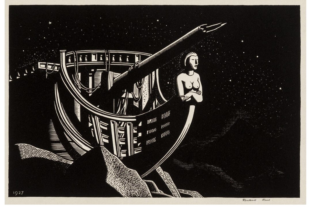 Imperishable by Rockwell Kent - Symbolist Landscape Art Print, Vintage ...