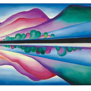 Lake George Reflection by Georgia O'keeffe Quality Print - Frame Me - Etsy